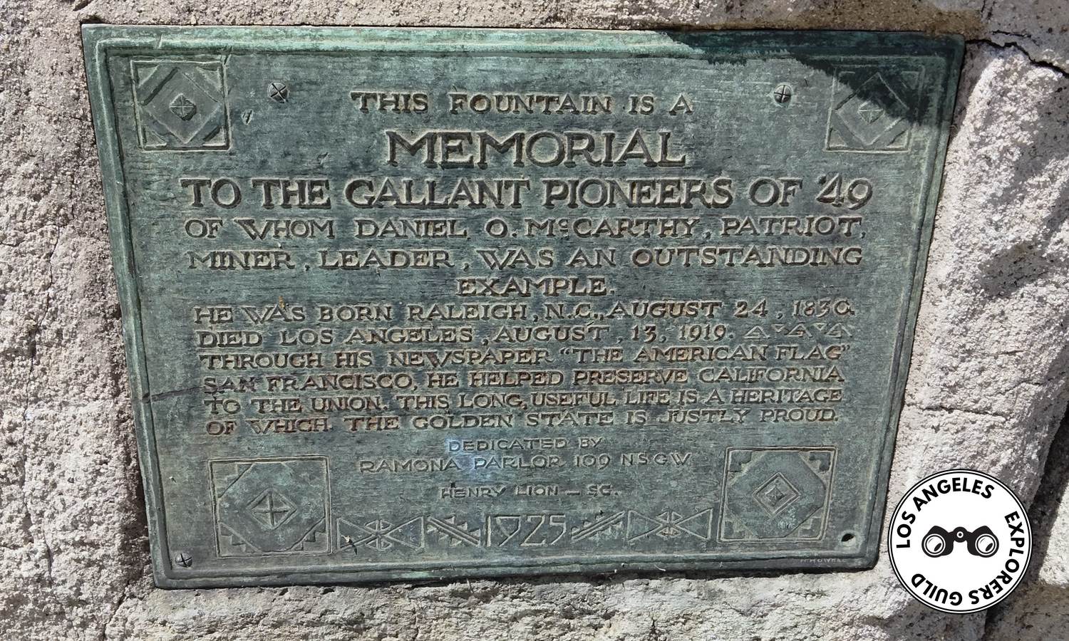 The Pioneer Statue – Los Angeles Explorers Guild